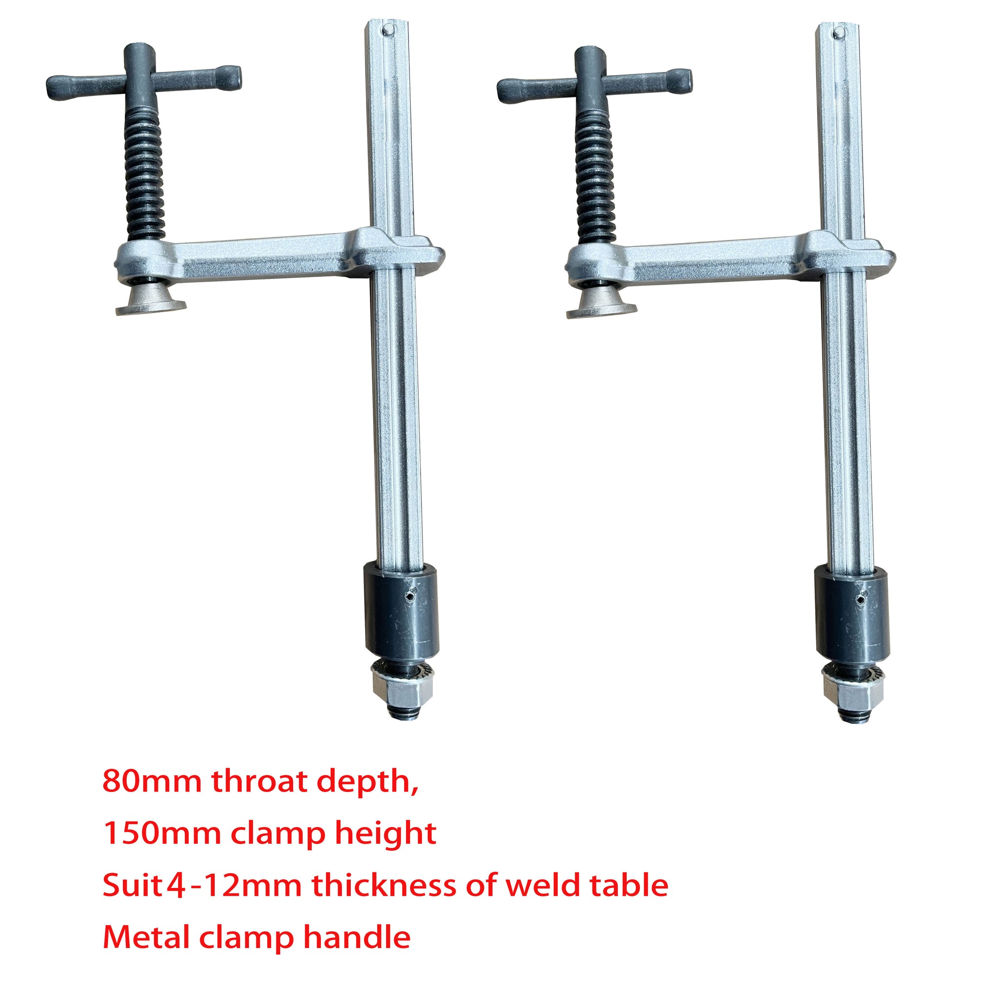 80mm Throat 150mm Clamp Height Weld Clamp W/Lock Nut | Extra Machinery ...